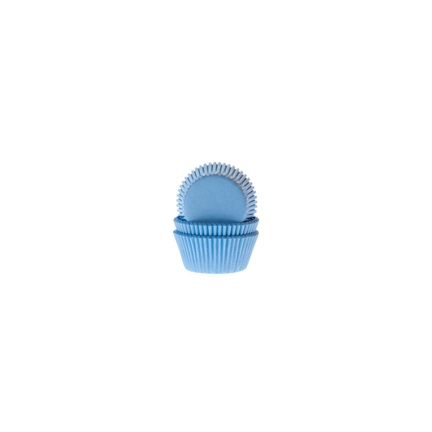 60 Baby blue mini baking cups